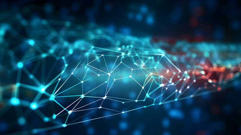 Technological Connection Futuristic Shape, Dot Network. Concept of ...