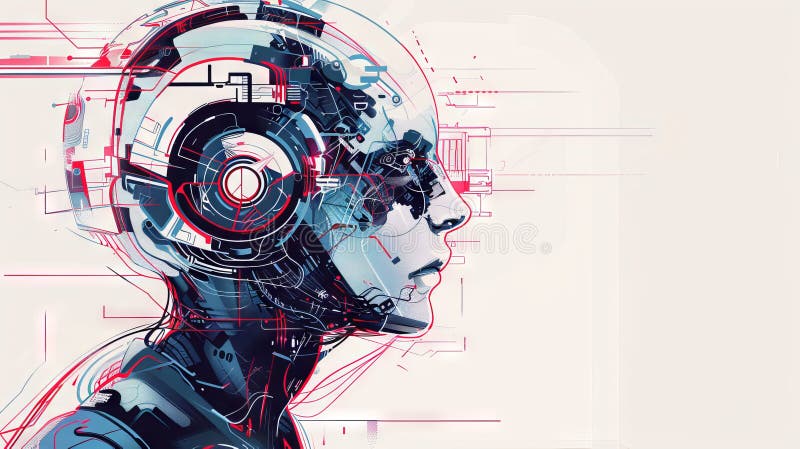 Technological Cybernetic Designs with a Minimalist Aesthetic Stock ...