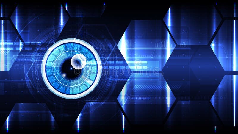 Technological Cybersecurity Eye Scanning Vector Background Abstract ... Technological Cybersecurity Eye Scanning Vector Background Abstract ...
