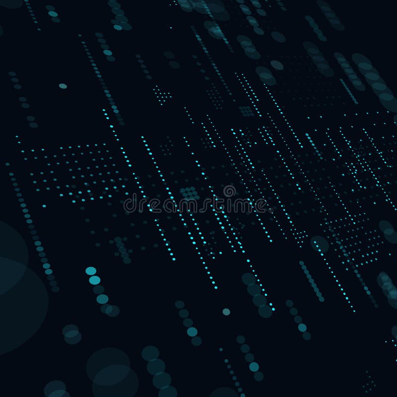 Technological Dark Background Vector Illustration.Matrix.Binary ...