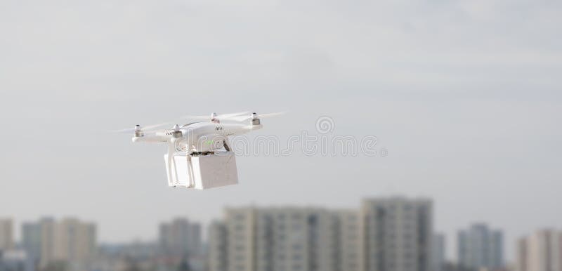Technological Delivery Innovation - Fast Drone Delivery Concept Stock ...