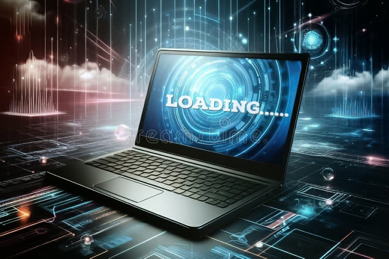 Laptop and Future Background Stock Illustration - Illustration of ... Laptop and Future Background Stock Illustration - Illustration of ...