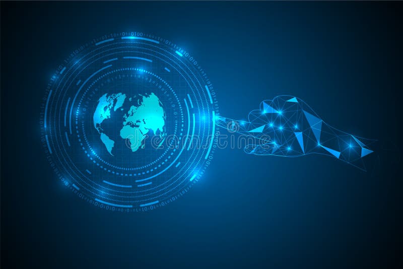 Hand Technology Abstract and Innovation Science. Stock Image - Image of ...