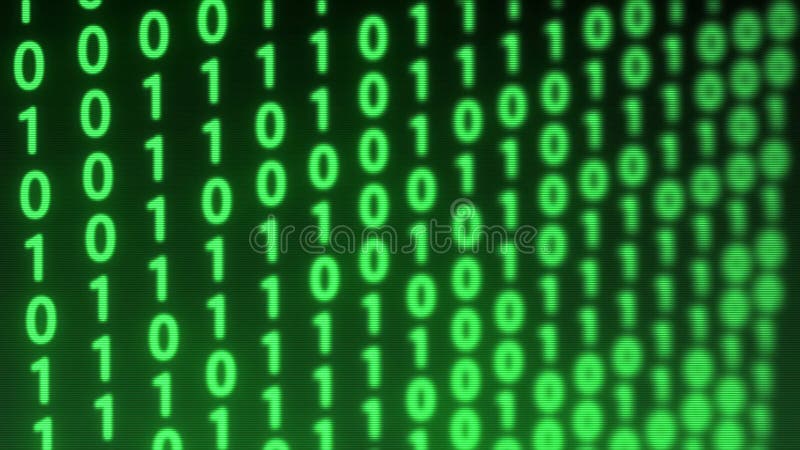 Technological Digital Binary Data Glitch Background with Binary Code. Binary Digits 1 and 0 on ...