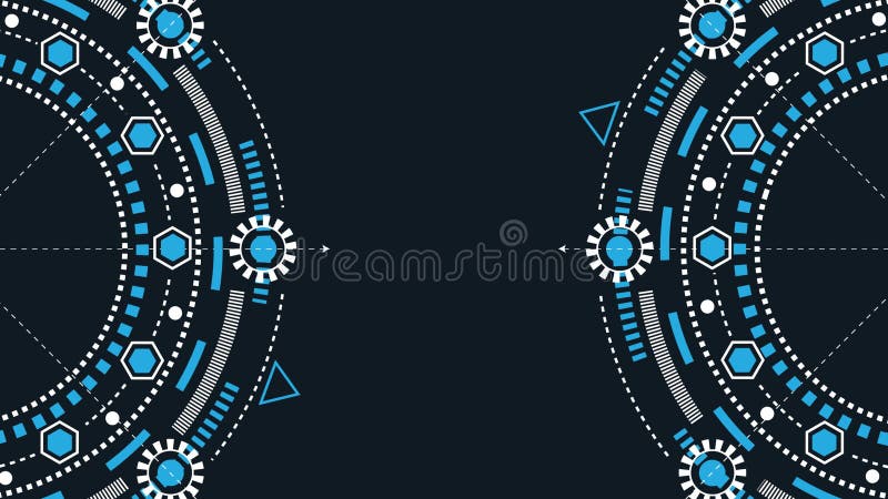 Technological Drawing of the Future.Engineering Innovation.HUD Digital ...