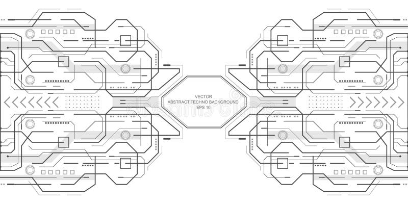Technological Drawing of the Future.Engineering Innovation.HUD Digital ...