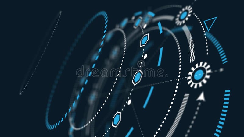 Technological Drawing of the Future.Engineering Innovation.HUD Digital ...