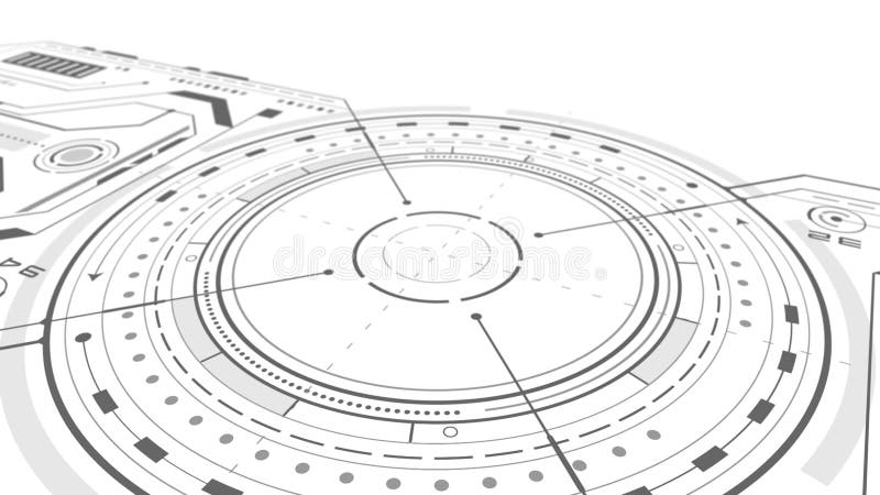 Technological Drawing of the Future.Engineering Innovation.HUD Digital ...
