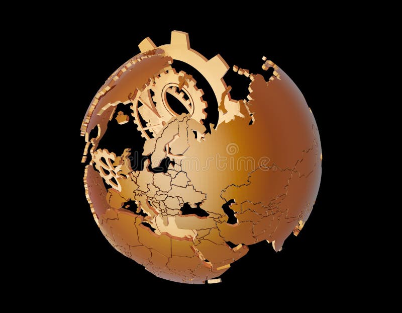 Technological Earth and Gears, Mechanical Devices, Global Cooperation ...