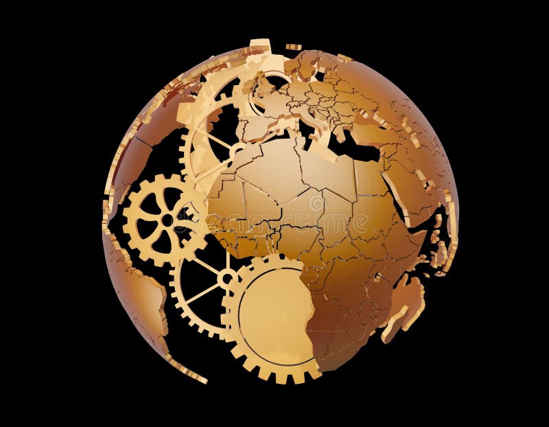 Technological Earth and Gears, Mechanical Devices, Global Cooperation ...