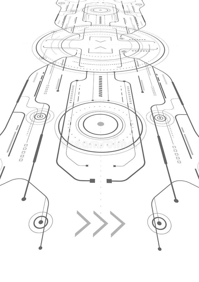 Technological Engineering Innovation.Digital Technology .HUD Digital ...