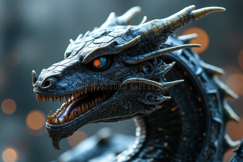 Technological Era S Cyber Beast Stock Illustration - Illustration of ...