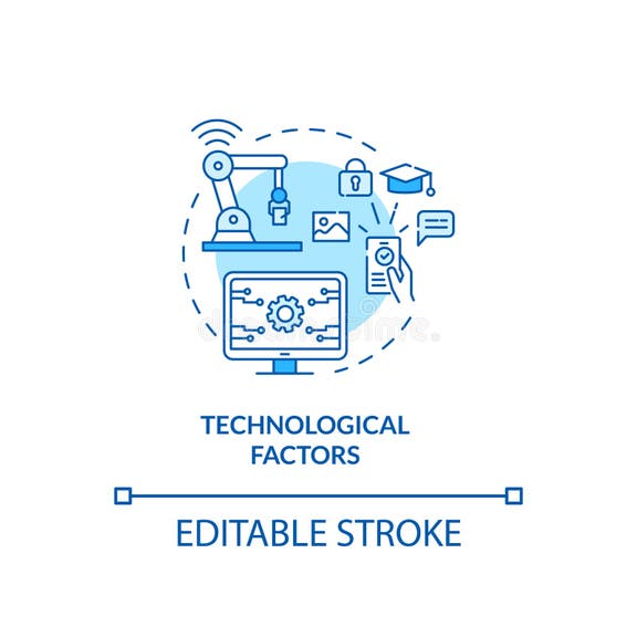 Technological Factors Concept Icon Stock Vector - Illustration of ...