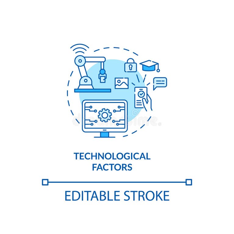 Technological Factors Concept Icon Stock Vector - Illustration of ...
