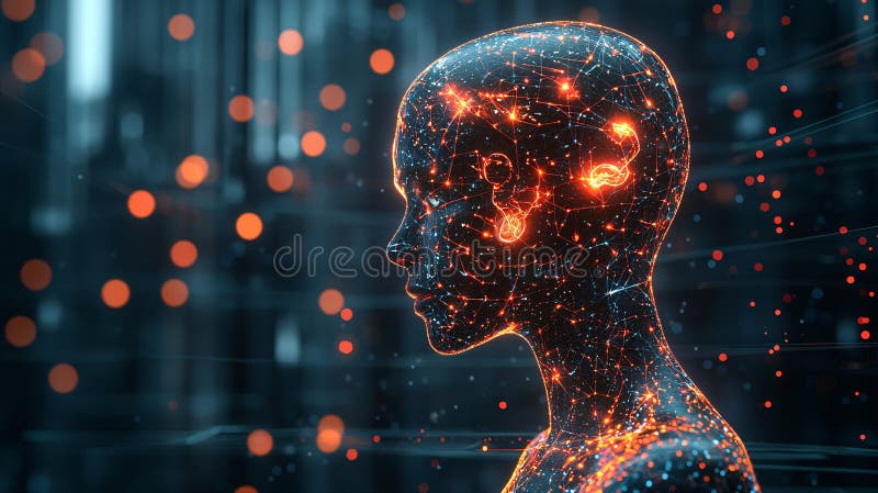 Technological Female Portraits Stock Illustration - Illustration of ...