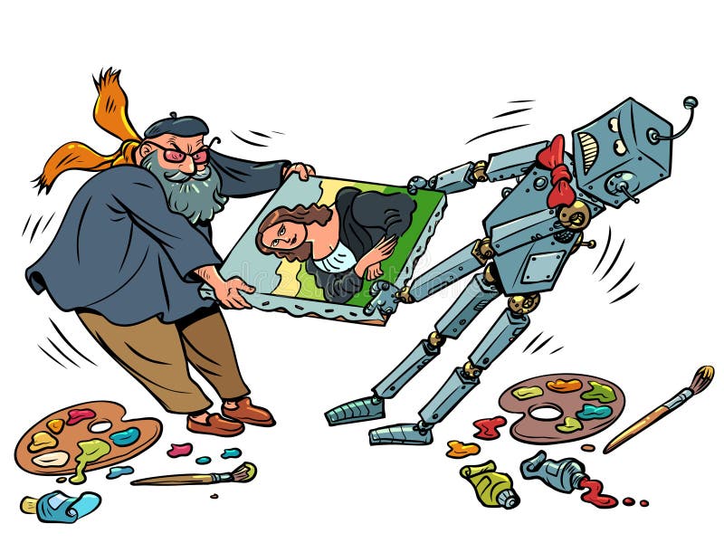 The Technological Future is Coming. Fight for Copyright Stock ...