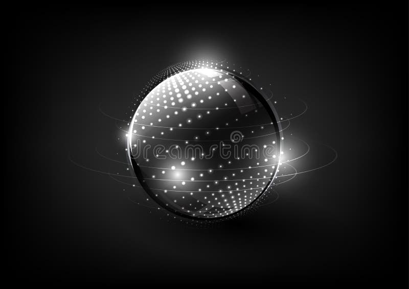 Technological Global Communication Modern Sphere Abstract Background ...
