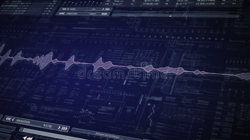 Futuristic HUD Voice, Audio Music Equalizer. Stock Video - Video of ...