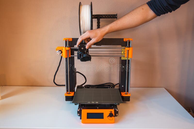 Technological Hi-teg Tool for Making New Things. a Black and Red 3D ...