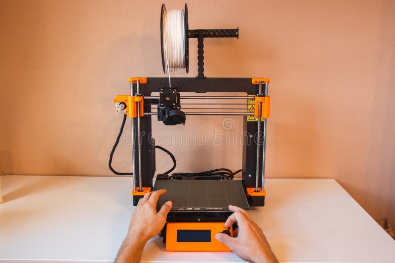 Technological Hi-teg Tool for Making New Things. a Black and Red 3D ...