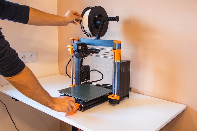 Technological Hi-teg Tool for Making New Things. a Black and Red 3D ...