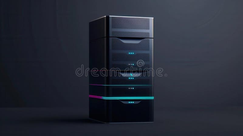 Technological Hub. Server Providing Data and Services To Multiple Users ...