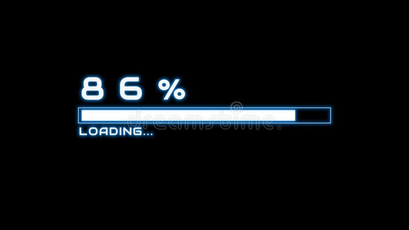 Technological HUD Progress Bar with Percentage Overlay Stock Video ...