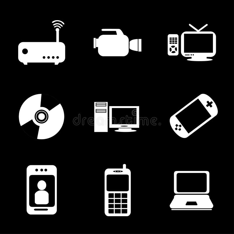 Technological icons stock vector. Illustration of electrical - 31664366