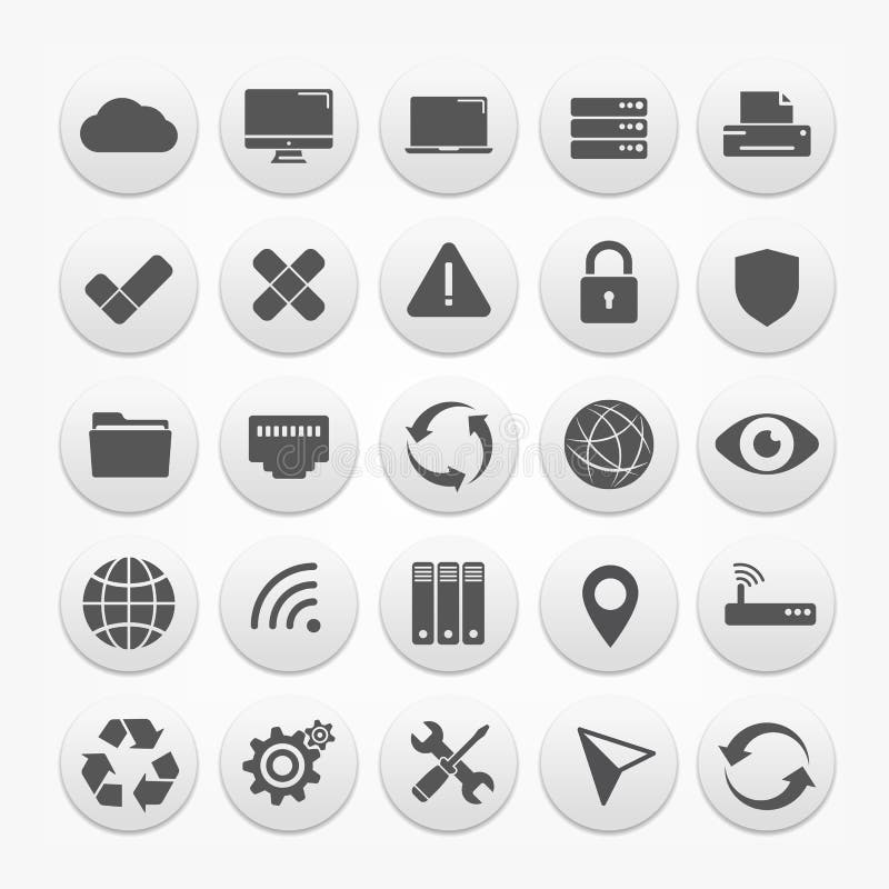 Technological icons set stock vector. Illustration of electronics ...