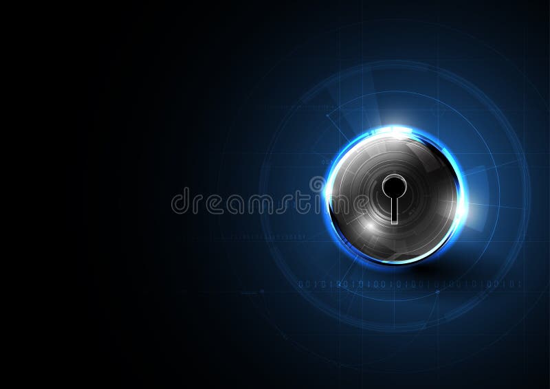 Technological Lock System Concept Abstract Background Vector Stock ...