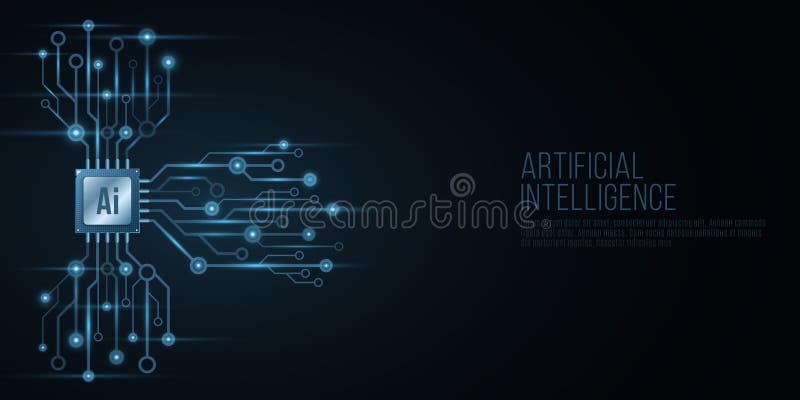 Technological Luminous Computer Circuit Board with Processor ...