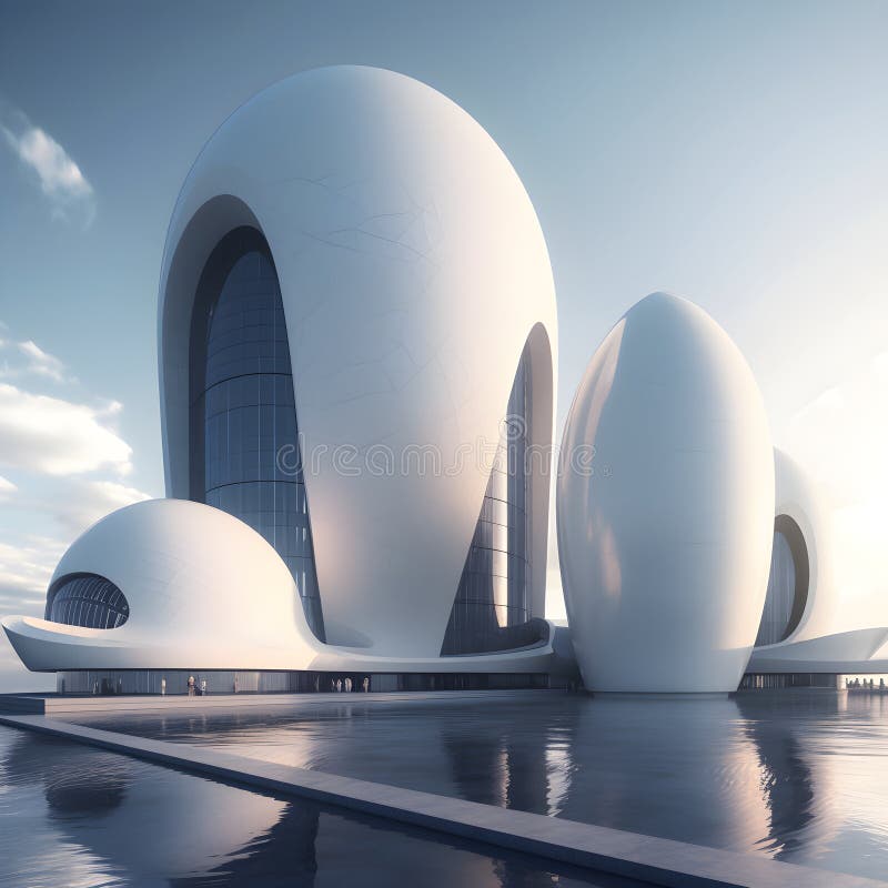 Technological Marvel, a Stunning 3d Render of a Futuristic Structure ...