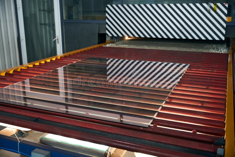 Technological Process of Glass Tempering Using Thermal Equipment Stock ...