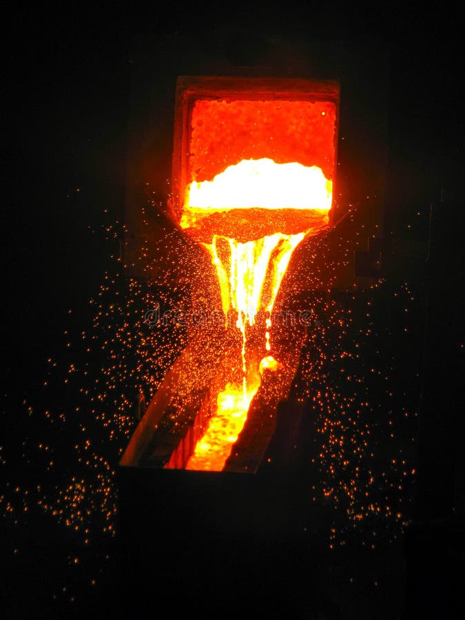 Epic View of Blast Iron Processing (molten Metal Fire Smoke Technology ...