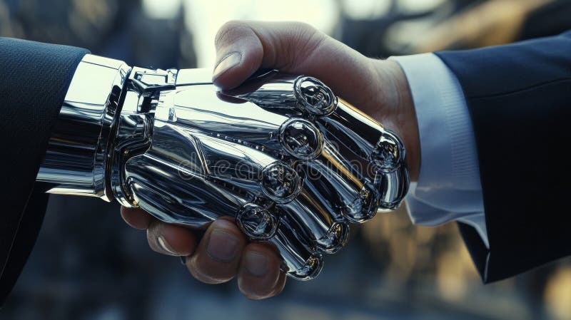 Technological Prowess Embodied in a Chrome Robotic Fist Stock ...