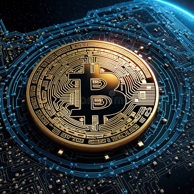 Technological Representation of a Bitcoin in Tech World X Ray Theme ...