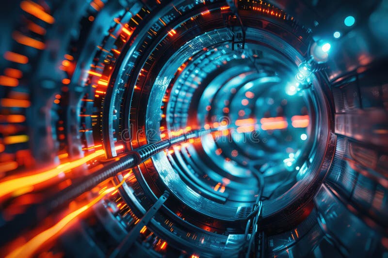 Technological Texture Background, Microchip Blue Banner, Bright Blue ...