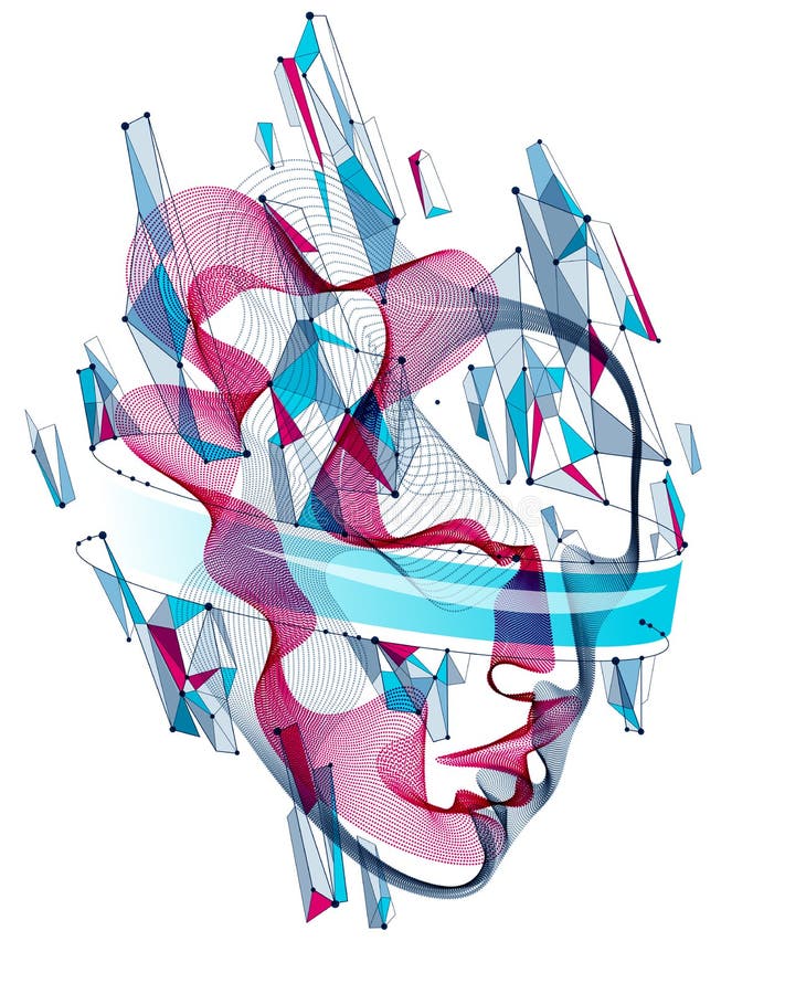 Technological Time Spirit Vector Visualization Stock Vector ...