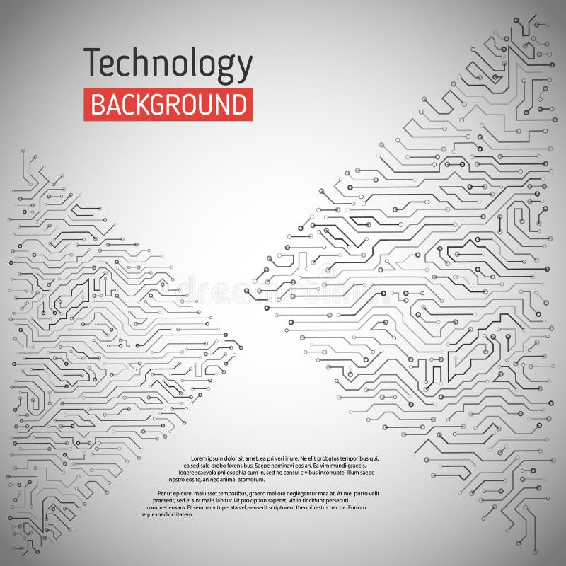 Technological Vector Background Stock Vector - Illustration of network ...