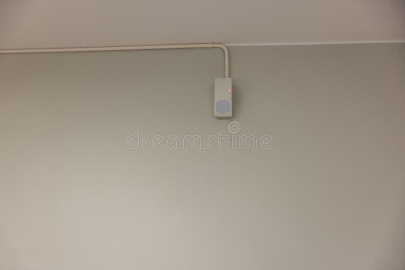Technological View of Operation of Alarm Motion Sensor in Room. Stock ...