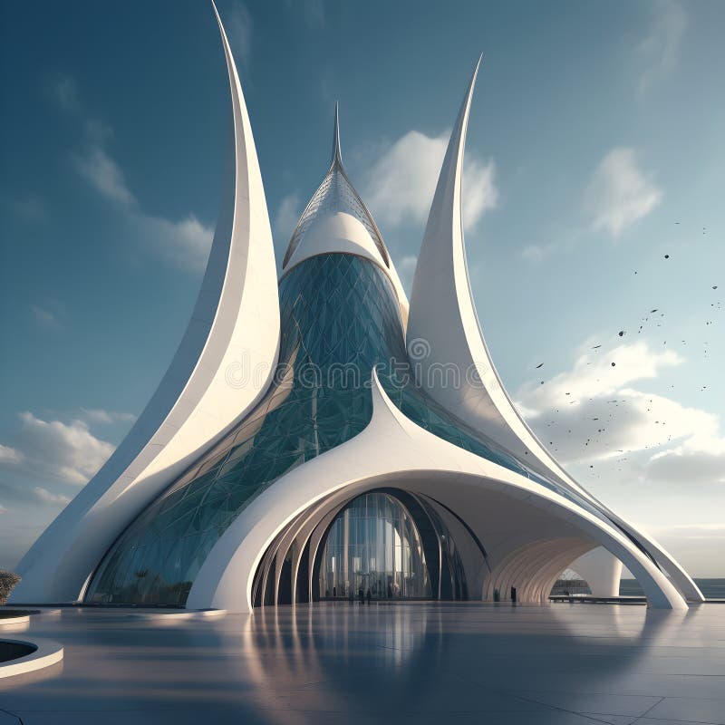 Technological Wonder, a Stunning 3d Render of a Futuristic Structure ...