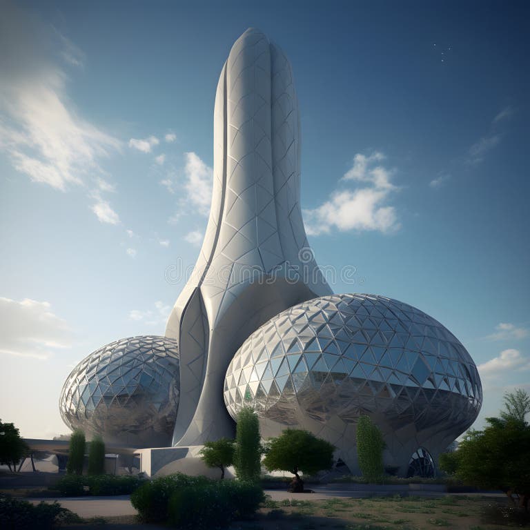 Technological Wonder, a Stunning 3d Render of a Futuristic Structure ...
