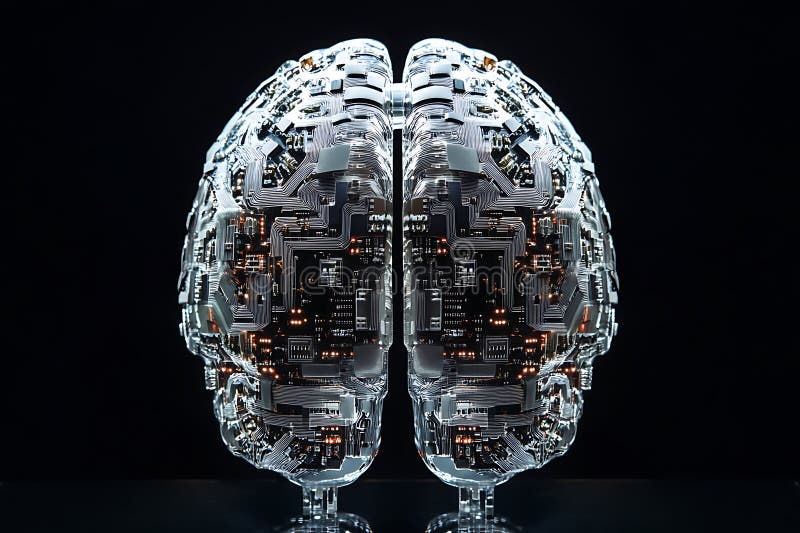 A Technologically Advanced Brain Symbolizing Future Tech and Artificial ...