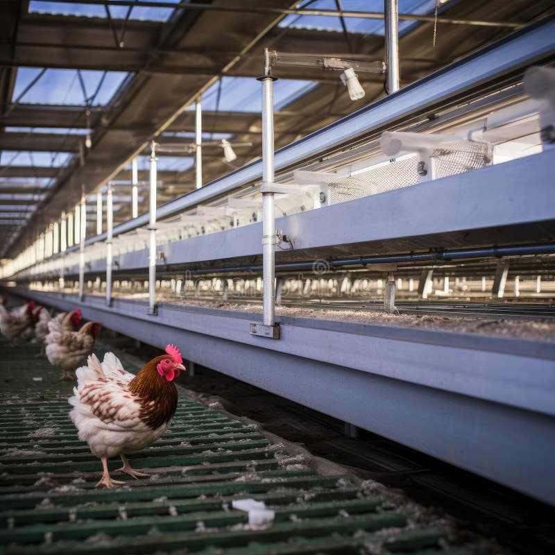 Technologically Advanced Chicken Farm Stock Image - Image of ...