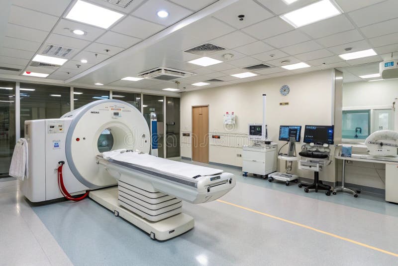 Technologically Advanced CT MRI Scan Room Stock Illustration ...