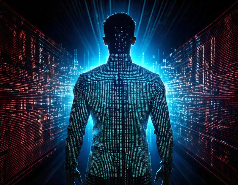 Technologically Enhanced stock illustration. Illustration of human ...