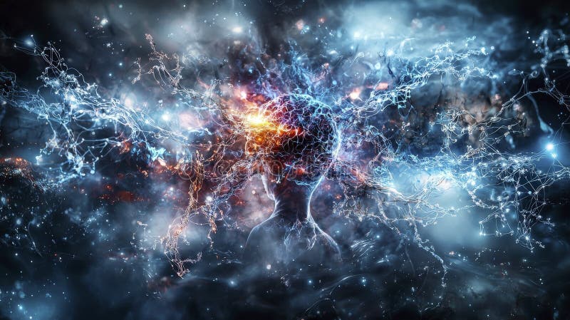 Technologically Enhanced Humans Digital Cosmos Abstract Art Surreal ...