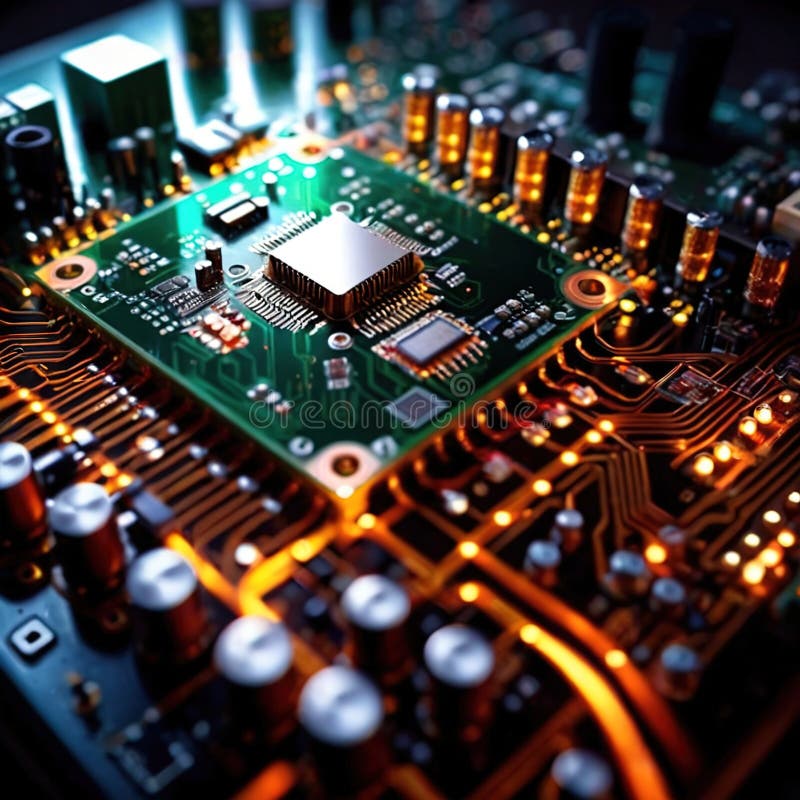 Technologie électronique Complexe Pour Processeur Cpu Illustration ...