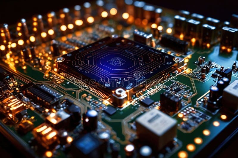 Technologie électronique Complexe Pour Processeur Cpu Illustration Stock - Illustration du micro ...