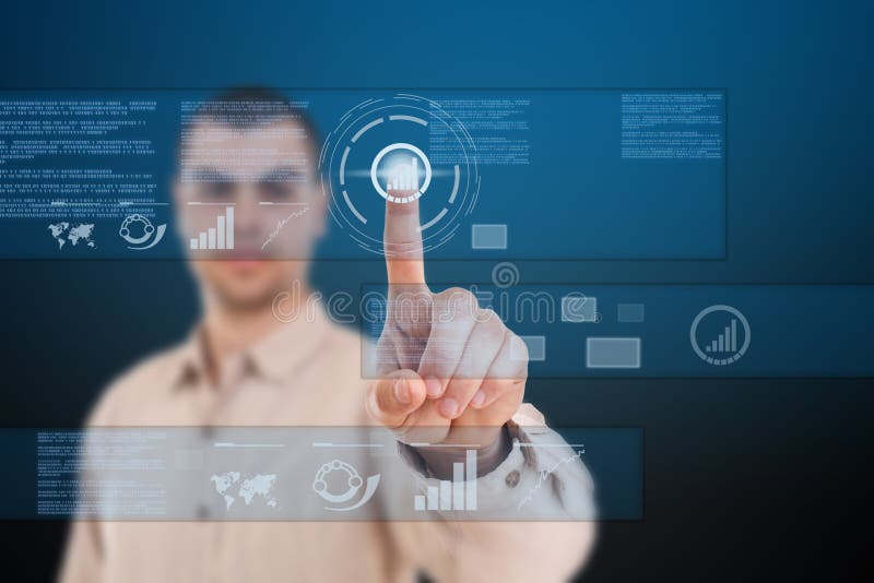 Technologien der Zukunft stock abbildung. Illustration von mann - 24685866